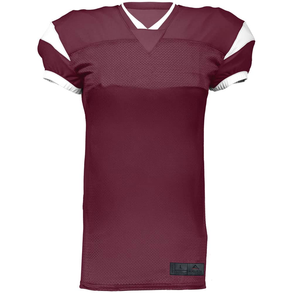 Slant Maroon-White Football Jersey – Jersey Factory USD